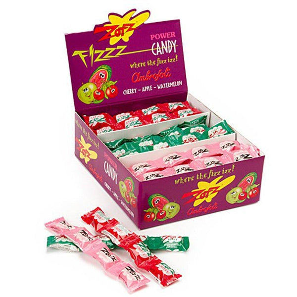 Zotz Sour Candy Fizz Strings - Cherry Apple Watermelon | Plus Candy